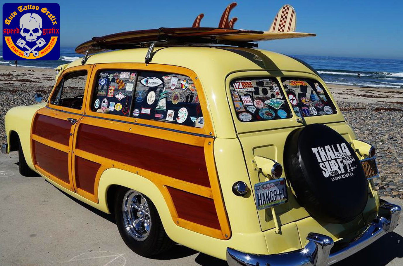 VINTAGE SAFARI TOWN SURF SHOP DECAL STICKER SURF CAR TRUCK DECALS ...