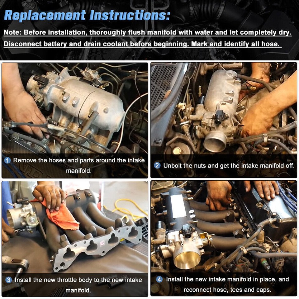 Intake Manifold + Throttle Body For Honda Civic CRX DEL SOL D15 D16 D Series | eBay