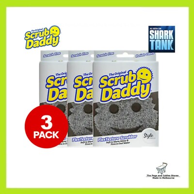 3 x Scrub Daddy Scrubber Limited Edition - Grey | eBay Australia