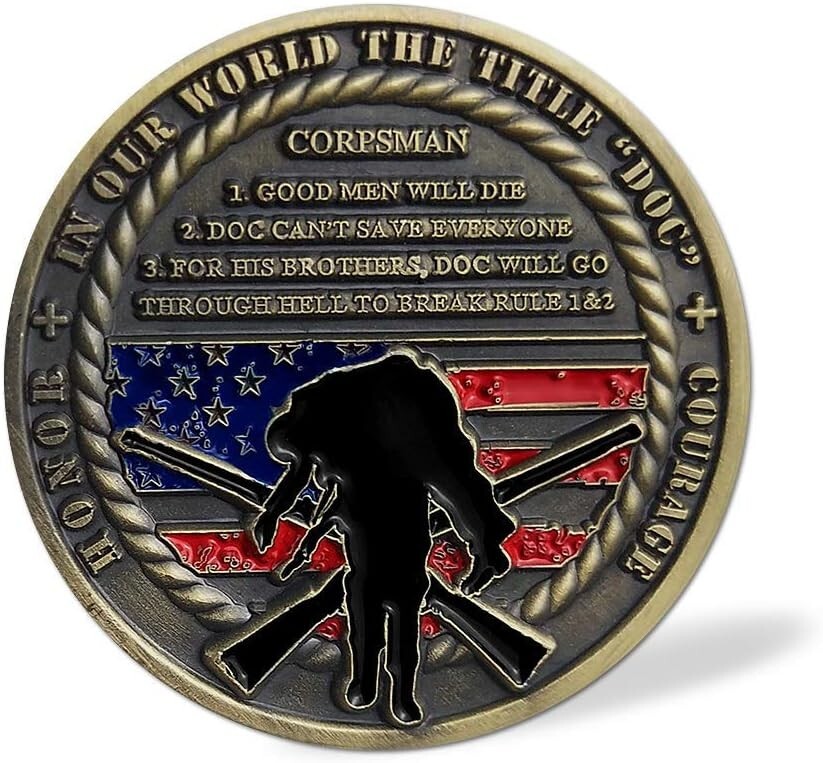 U.S. Navy Corpsman DOC Challenge Coin Devil Corpsman Commemorative Coin ...