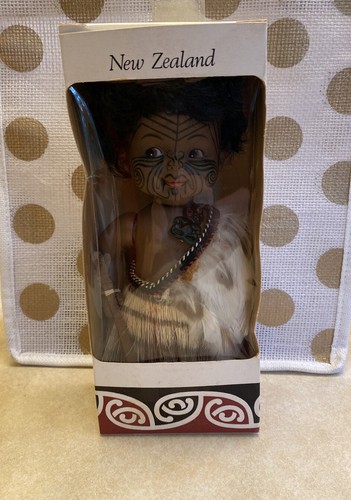 Vintage vinyl New Zealand painted warrior souvenir doll - new in box | eBay