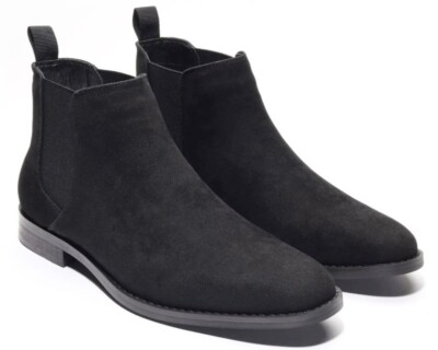 New! The Beatles Beatle Chelsea Black Faux Suede Boots Men's size 12 | eBay