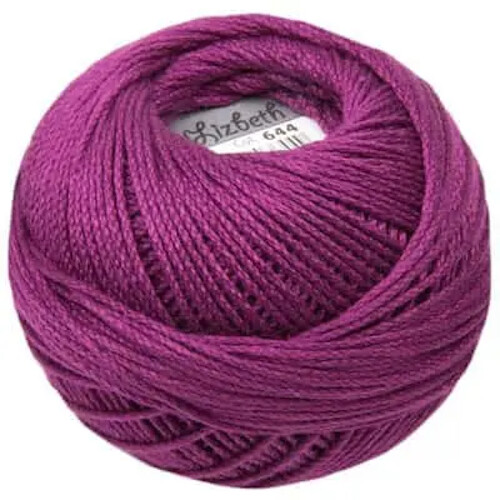 Lizbeth Egyptian Cotton Crochet Thread Size 3 Color 644 Dark ...