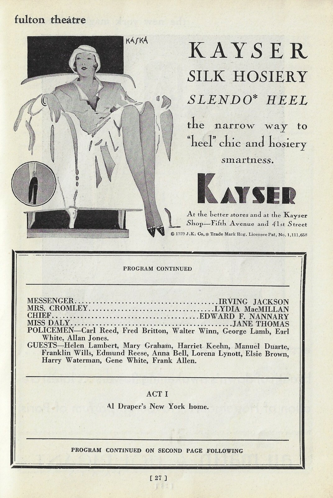 George M. Cohan "GAMBLING" Mary Philips / Robert Middlemass 1929 ...