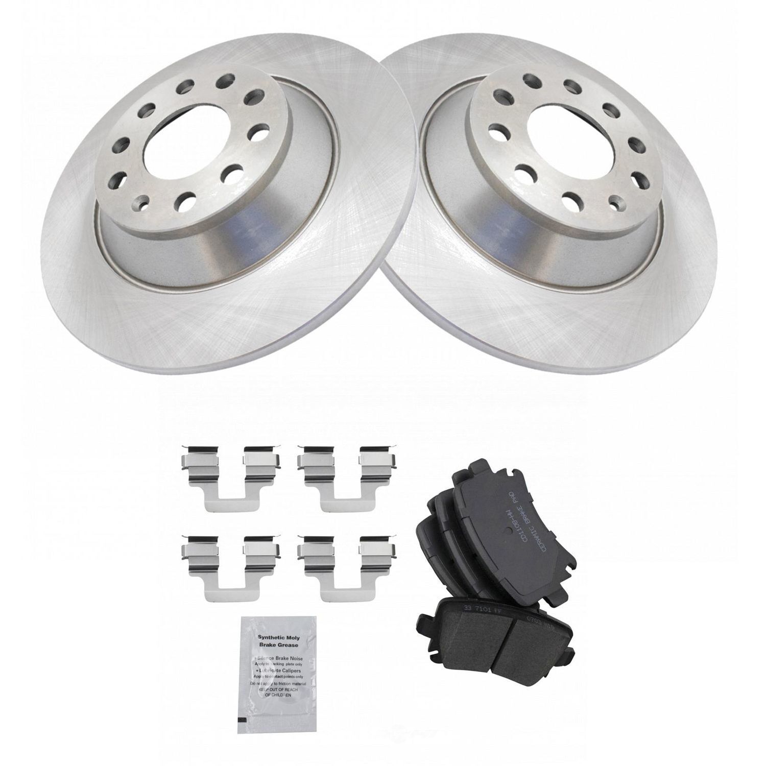 Disc Brake Kit-3 Piece Brake Pad and Rotor Kit TRQ BKA19478 for sale ...
