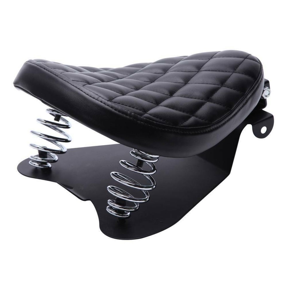 Motorcycle 3" Spring Solo Seat Saddle W/ Base Plate For Yamaha Road ...