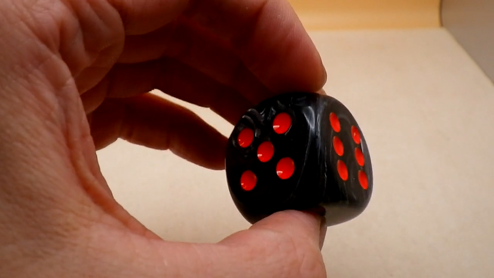 Jumbo 30mm D6 Velvet Black with Red Dice Extra Large RPG Tabletop ...