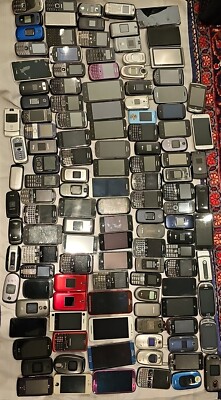 LOT OF 125 collection mixed OLD CELL PHONES UNTESTED FOR PARTS or ...
