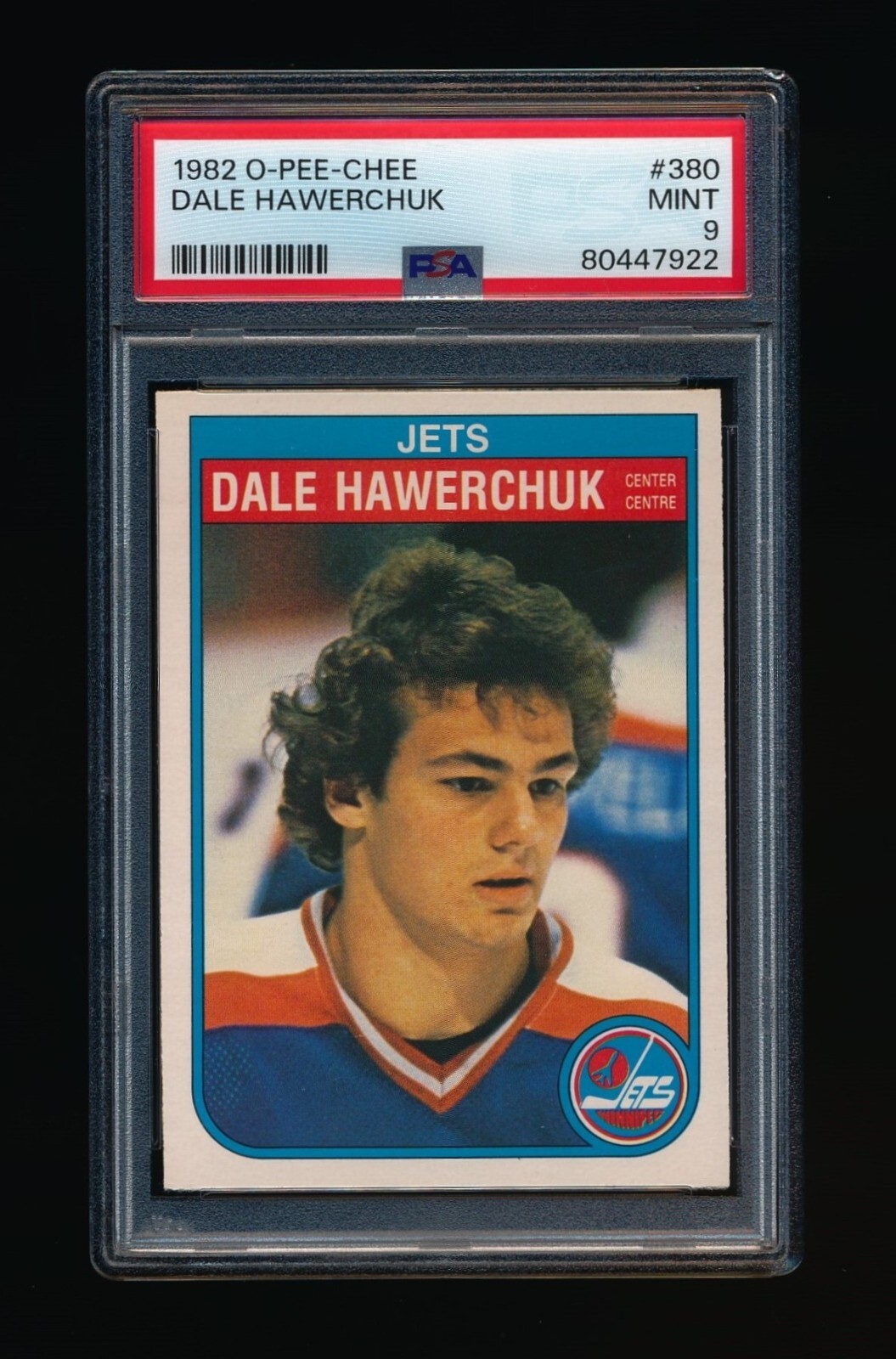 1982 O-Pee-Chee #380 Dale Hawerchuk Rookie HOF Winnipeg Jets PSA 9 Mint ...