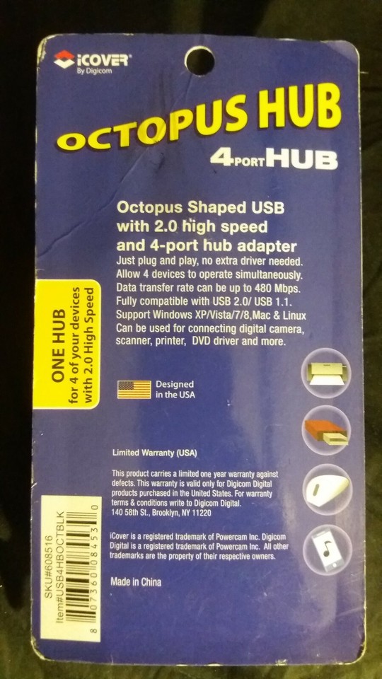 4 wat usb 2.0 octopus hub splitter | eBay