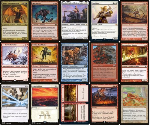 Commander Land Destruction Deck - Red Blue White - EDH - 100 Card - MTG ...
