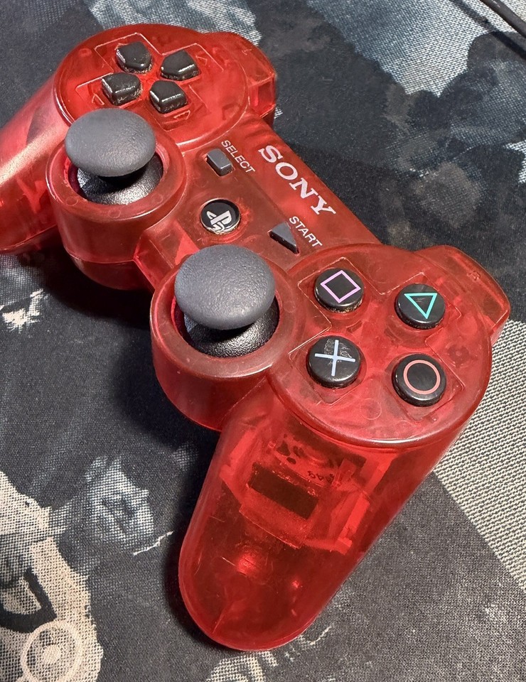 PS3 Controller Crystal Clear Red (Sony PlayStation 3, PS3) | eBay