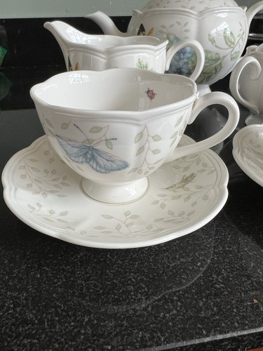 Lenox Tea Set Butterfly Meadow 7pc. New | eBay