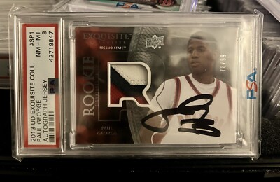 2013-14 Upper Deck Exquisite Paul George Rookie Patch Auto RPA 78/99 ...
