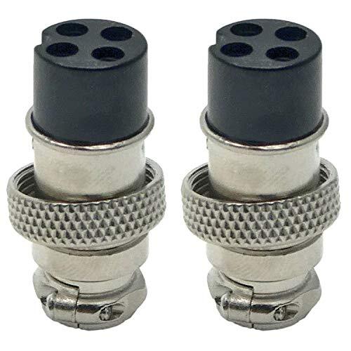 3 Pairs 4-Pin Microphone Male & Female Plugs CB Mic Extension Cable ...