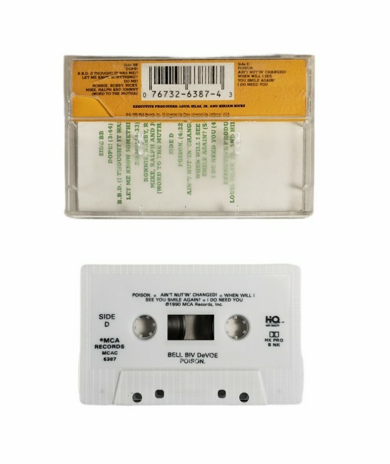 Vintage BELL BIV DEVOE Poison - Cassette Tape (1990 MCA) Hip Hop ...