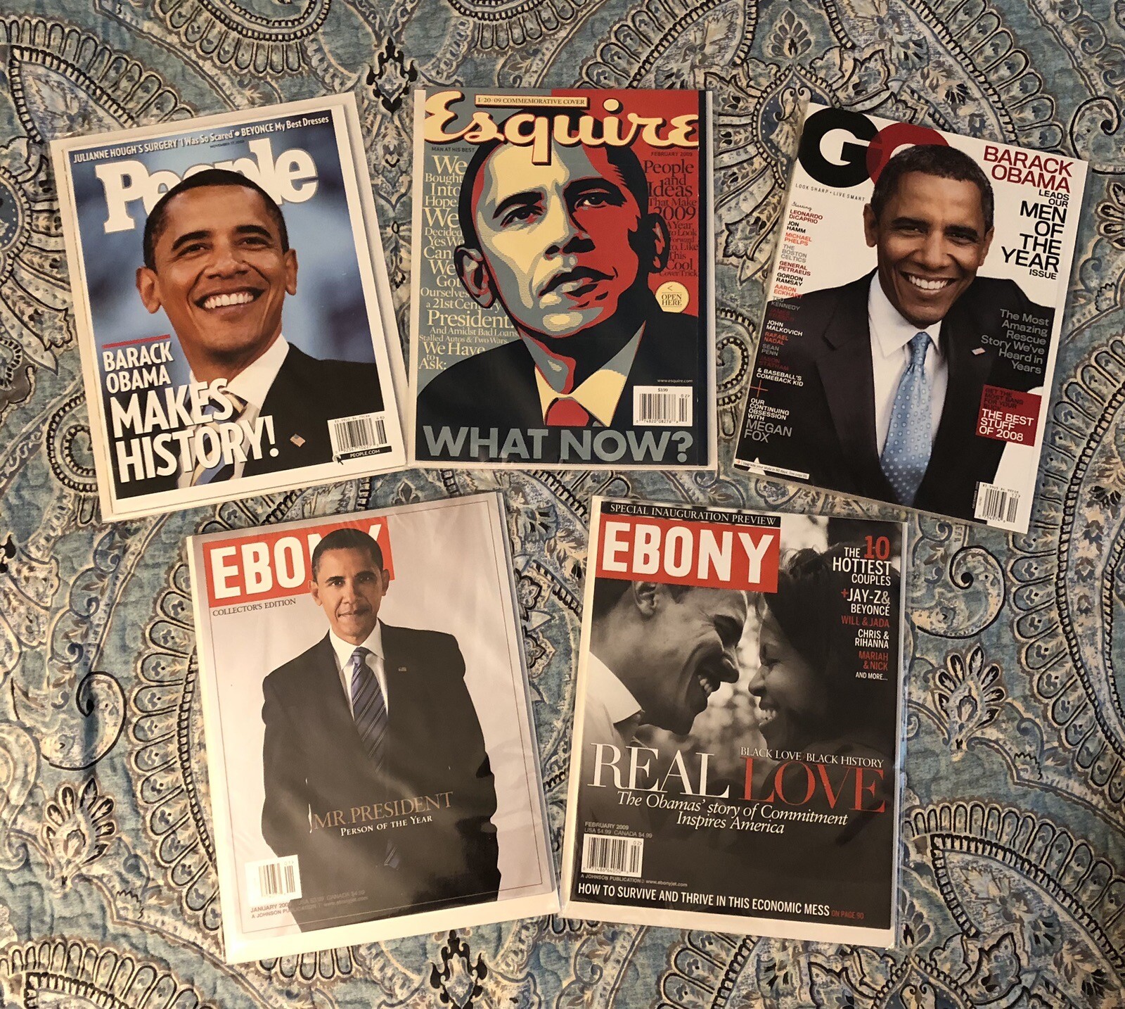 Lot of 5 Magazines From 2008/2009 Feat President Barack Obama! Esquire ...