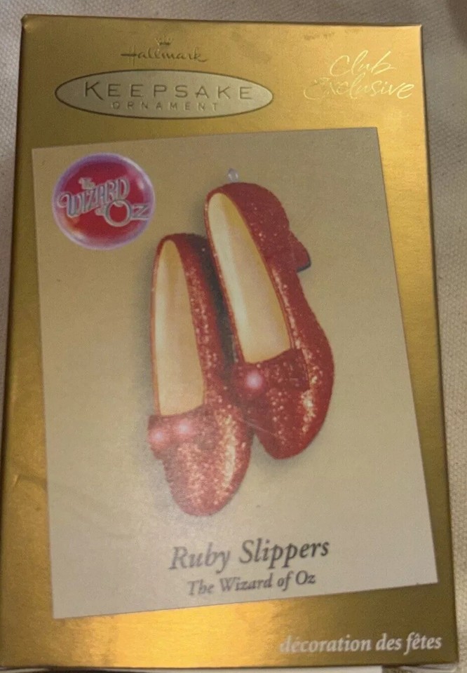 Ruby Red Slippers Dorothy Wizard of Oz Vintage Hallmark Club Exclusive ...