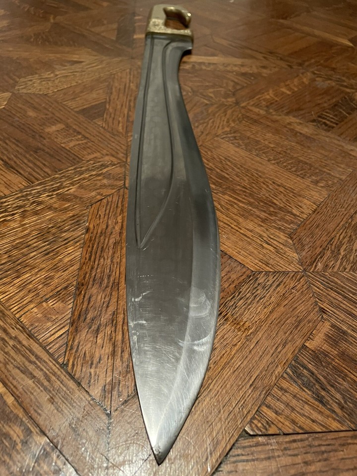 Greek Iberian Kopis falcata Sword with iron blade bone handle brass ...