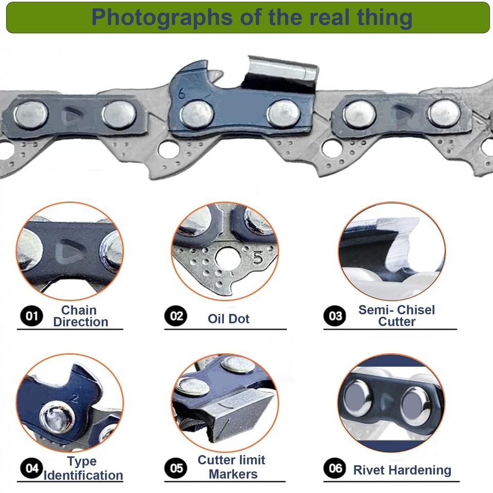 3PACK,14" Chainsaw Chain for POULAN 1630,1800,1950,2000,2025, 3/8" LP ...