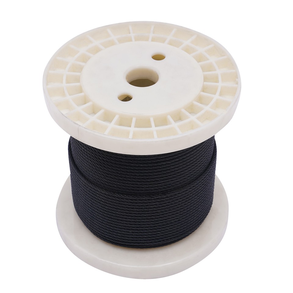 200-400 ft Black Cable Railing T316 Stainless Steel Wire Rope Cable ...