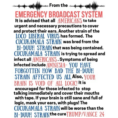 Anti Kamala Shirt From The Emergency Broadcast System Election Trending ...