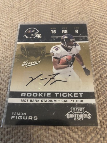 Yamon Figurs 2007 Playoff Contenders Rookie Ticket Autograph AUTO RC ...