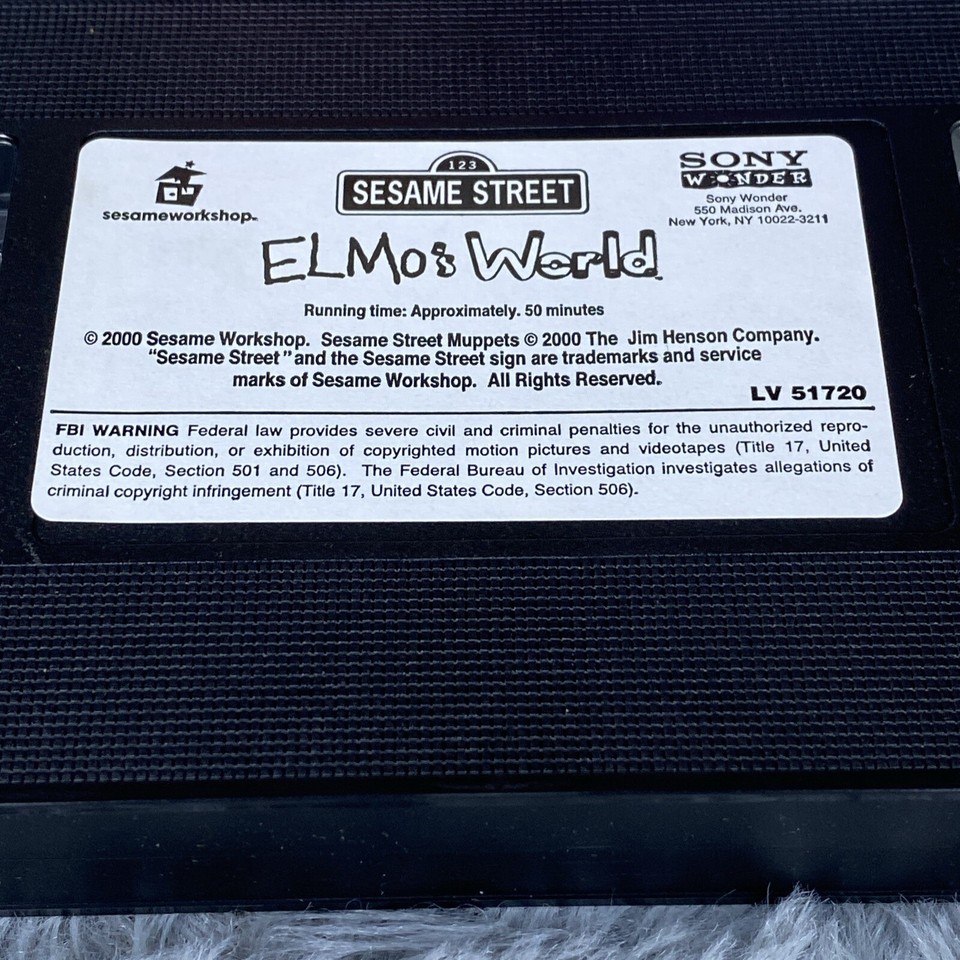Sesame Street Elmo's World VHS 2000 Tape 3 Elmo Episodes for Children ...