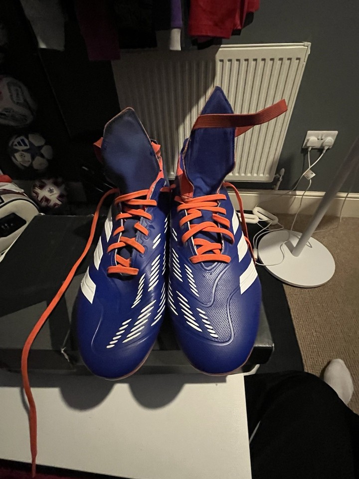 adidas Predator League FG Size 7 Uk Orange Blue And White Moulded Studs ...