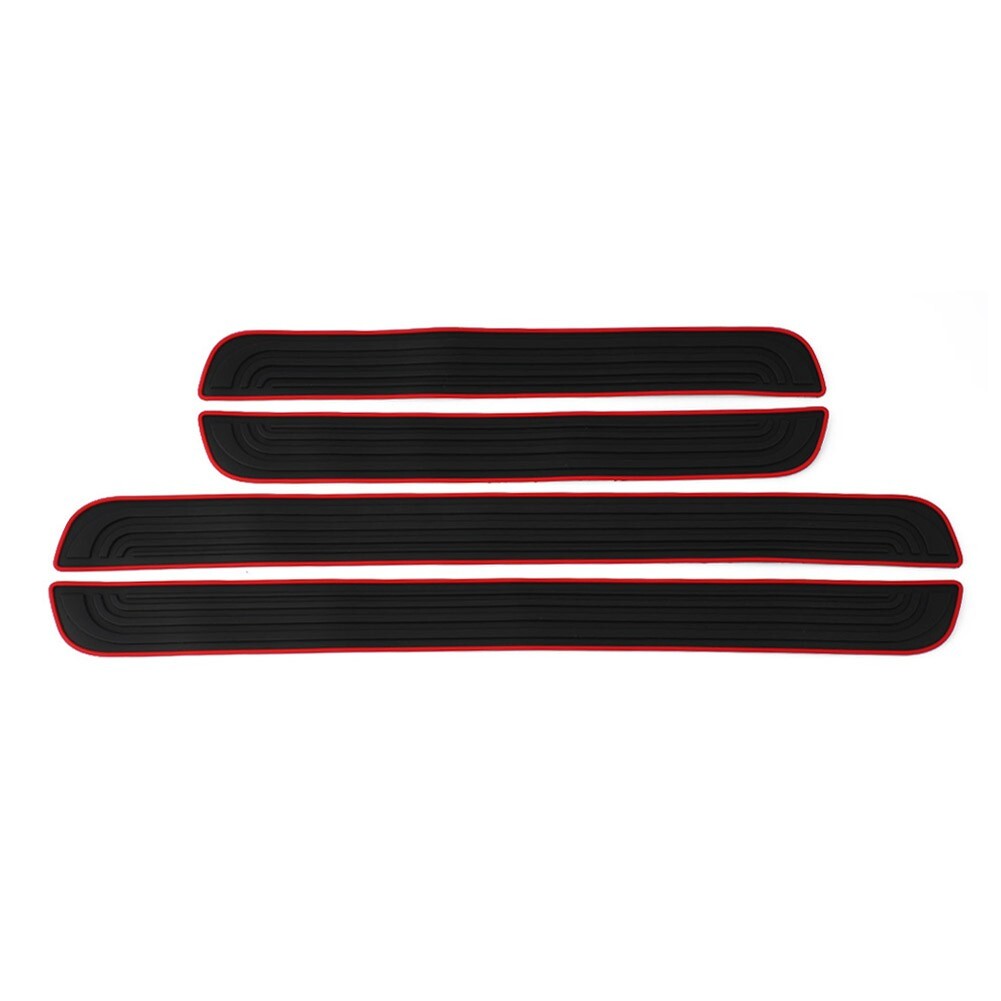 Protector Car Door Guards Red Replacement Rubber Scuff Step 4pcs ...