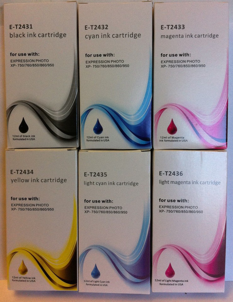 COMPATIBLE INK CARTRIDGE SET FOR EPSON EXPRESSION PHOTO XP-55 / XP-750 ...