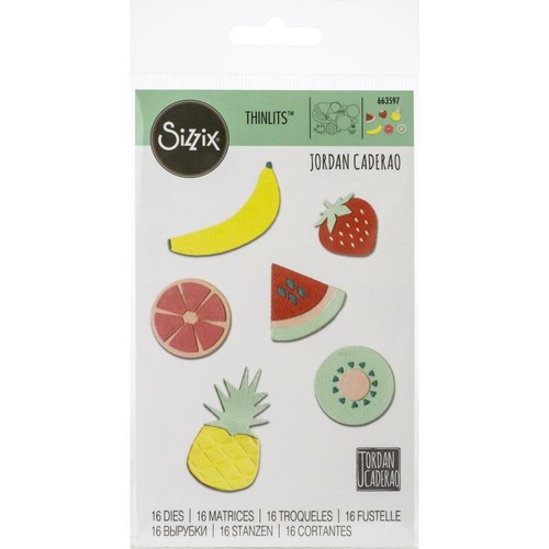 Sizzix Thinlits Dies By Jordan Caderao 16/Pkg - Summer Fruit rrp16.70 | eBay
