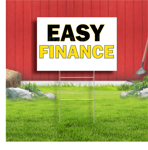 Easy Finance Coroplast Sign Plastic Indoor Outdoor Yard Sign | eBay