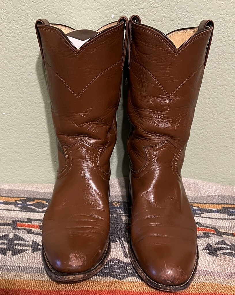 90’s Justin Ropers L3756 Brown Women’s Cowboy Boots 6… - Gem