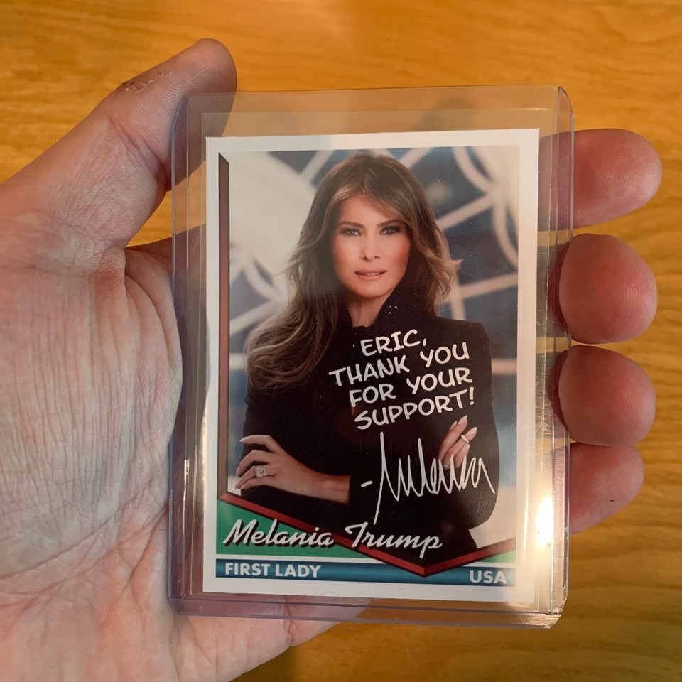 Melania Trump CUSTOM AUTOGRAPH First Lady Baseball Trading Card Signed ...
