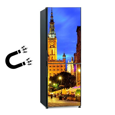 Magnetic Sticker Fridge Freezer Magnet Old town of Gdansk street at ...