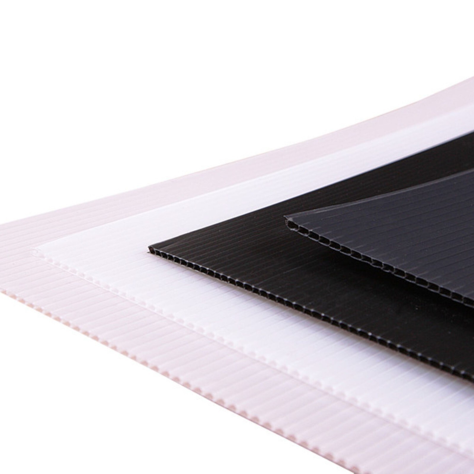 Correx Sheet - 500 x 500 and 1000 x 1000mm - Black or White - 4mm thick ...