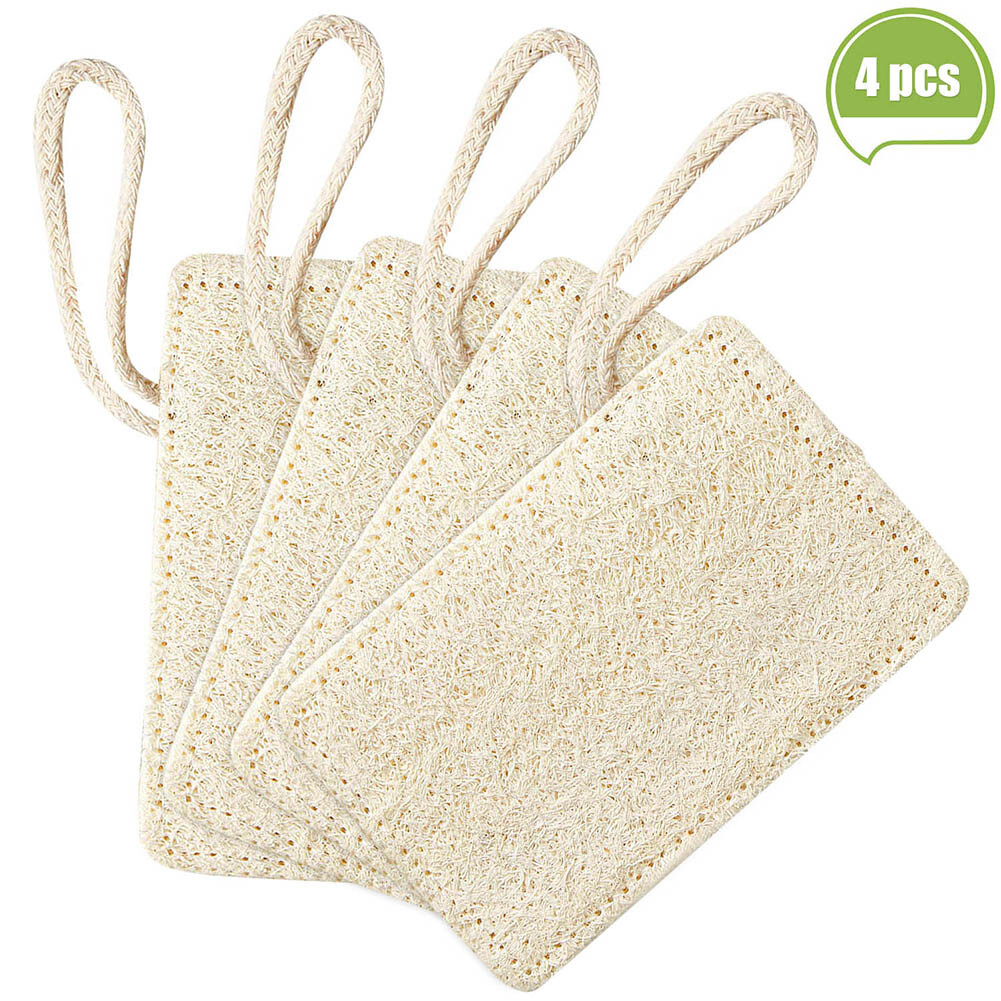 4Pcs Natural Compostable Dishwashing Scouring Pad No Waste Plastic Eco ...