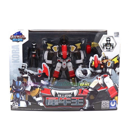 Mini Force Animal Tron Kora Leo Ranger Figure Rhinoceros Transforming ...