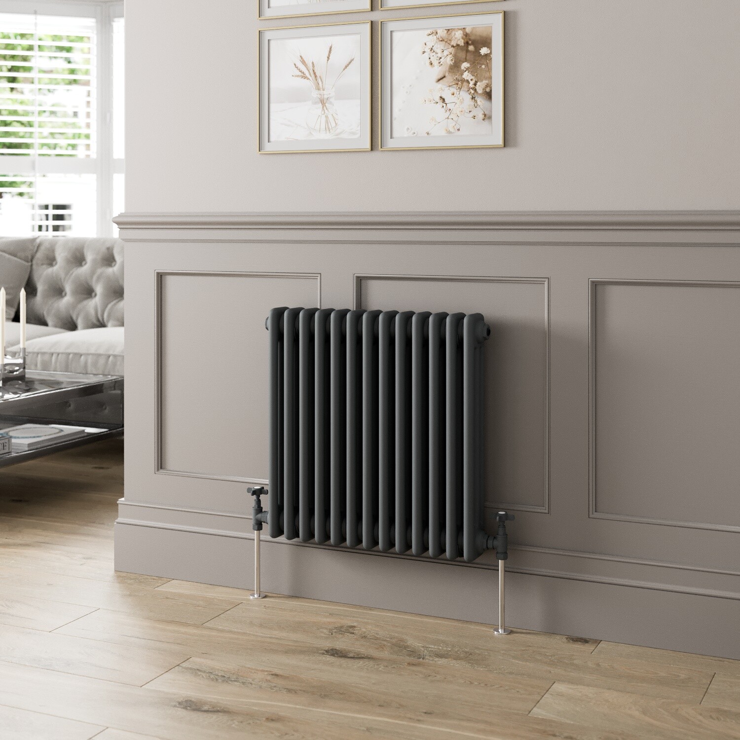 Traditional Colosseum Horizontal Triple Bar Column Radiator 600 x 605 ...