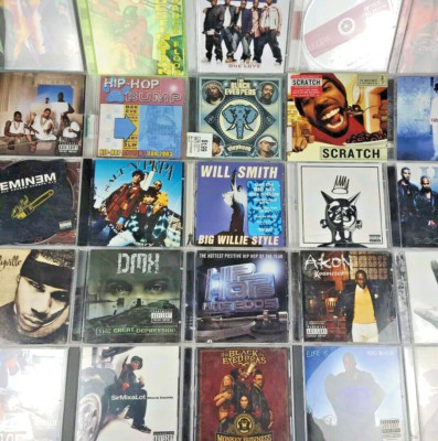Lot Of 20+ Rap Hip Hop CDs Nelly Tupac Kendrick Akon DMX Peas *FREE ...