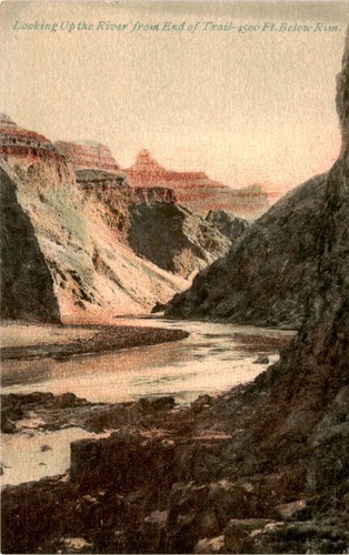 Grand Canyon, Arizona, John G. Verkamp, trail, river, rim, 450 Postcard ...