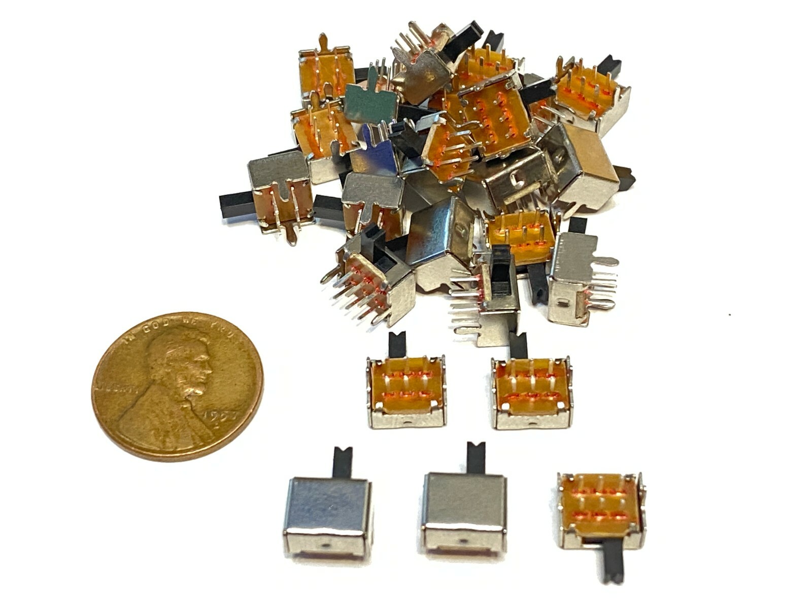 25 pieces SK22D07 2P2T 6pin Mini micro small Slide Switch PCB on off ...