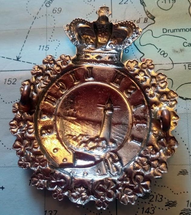 Vintage Nickel Metal Irish Lights Lighthouse Keepers Victoria Crown Cap ...