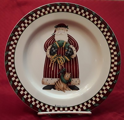 2001 Debbie Mumm Santas Spirit 8.25 in Holiday Salad Plate Sakura ...