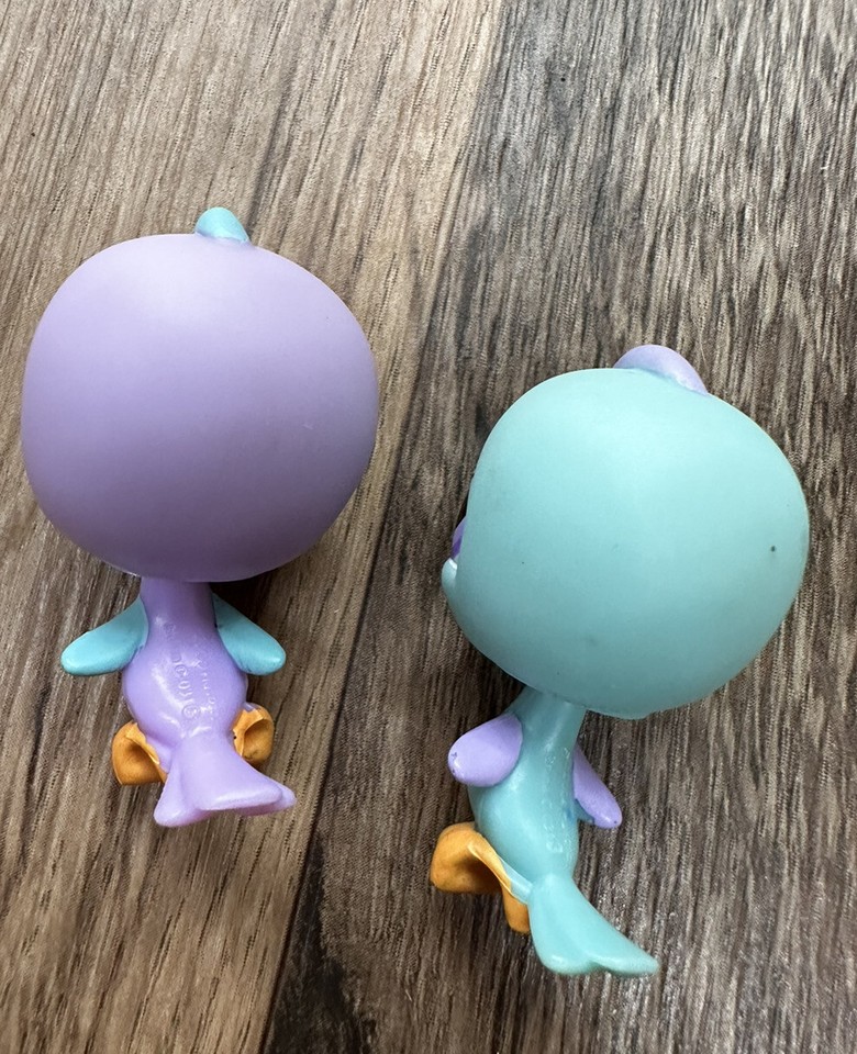{Littlest Pet Shop} LPS #930 Aqua Purple PASTEL Sparrow Bird CURL [2004 ...