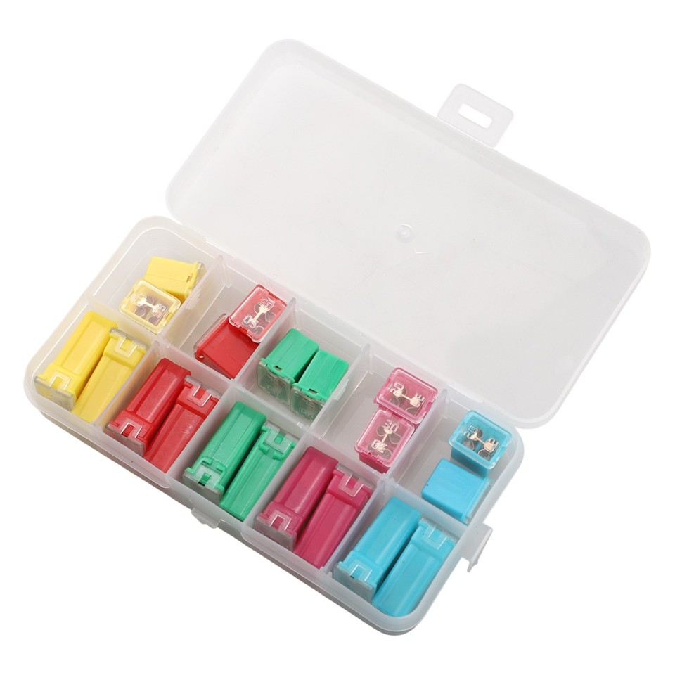 Box Shaped Mini Car Fuse Set 20Pcs Fuse Assortment for Cars and Trucks ...