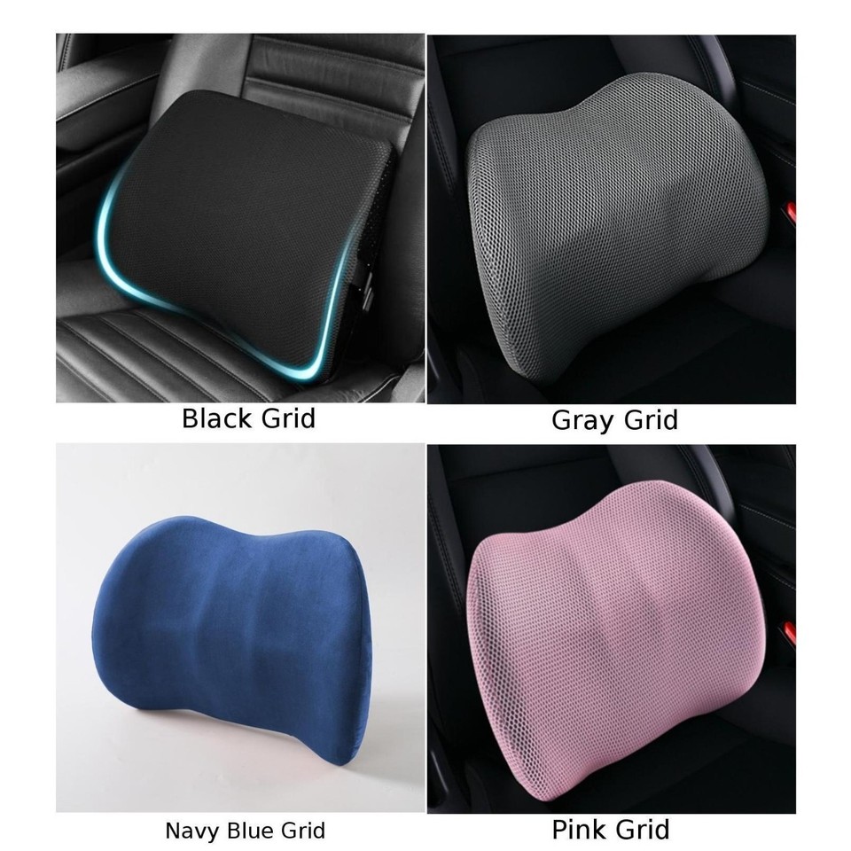 For All Car Models Car Lumbar Cushion Mesh Back Pad Four-mesh Hollow ...