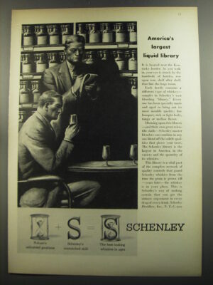 1952 Schenley Whiskey Ad - America's largest liquid library | eBay