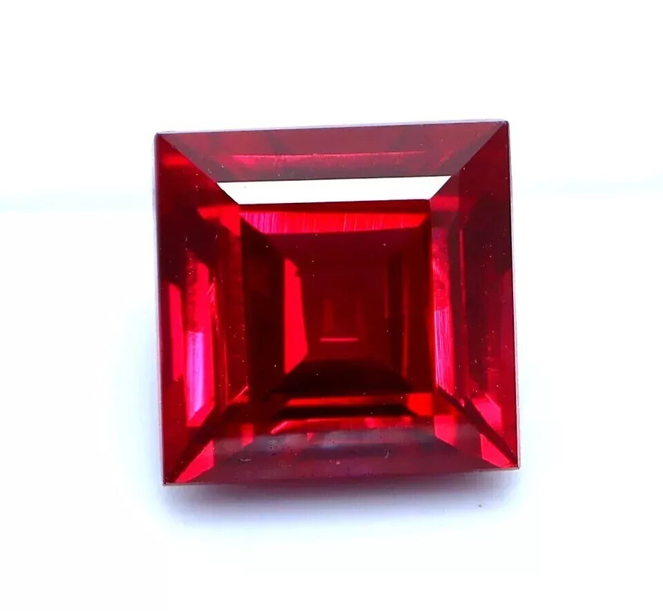 Blood Red Ruby 5.70 Ct. Square Cut Mozambique Precious Loose Gemstone ...